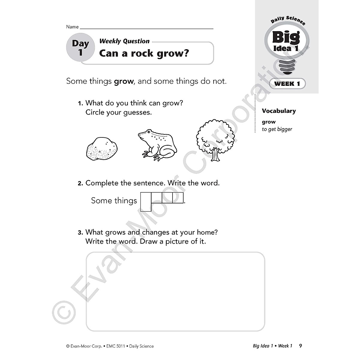 Evan-Moor Daily Science, Grade 1 Homeschooling & Classroom Resource Workbook, Printable Worksheets, Teaching Edition, Earth, Life, and Physical Science, Vocabulary, Test Prep, Hands-On Projects