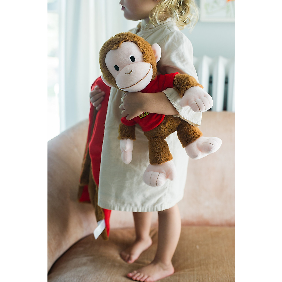 Animal Adventure | Cuddle Bundles | Curious George | Super-Soft Machine Washable Blankie & Plush Toy Brown, 11 inches
