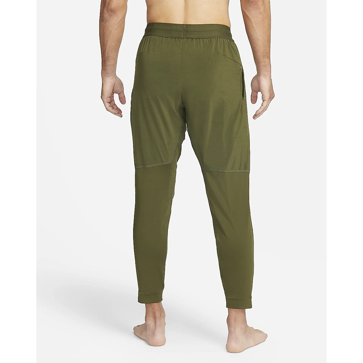 Nike Yoga Men's Pants,Style: CU7378 (as1, Alpha, l, Regular, Regular, Rough Green/Black, Large, Regular)