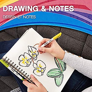 SHARPIE S-Note Creative Colouring Highlighter Pens | Marker Pen to Write, Draw & More | Assorted Pastel Colours | Chisel Tip | 12 Count