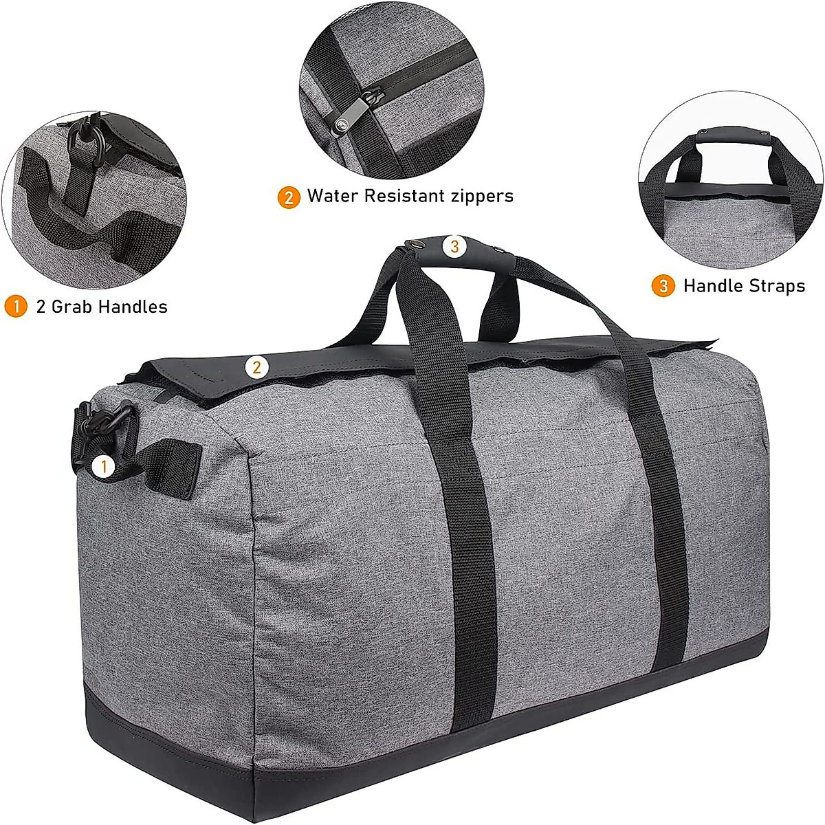 FIREDOG Smell Proof Duffle Bag, Large Smell Proof Bag for Travel Storage(21.5”x10”x12”)