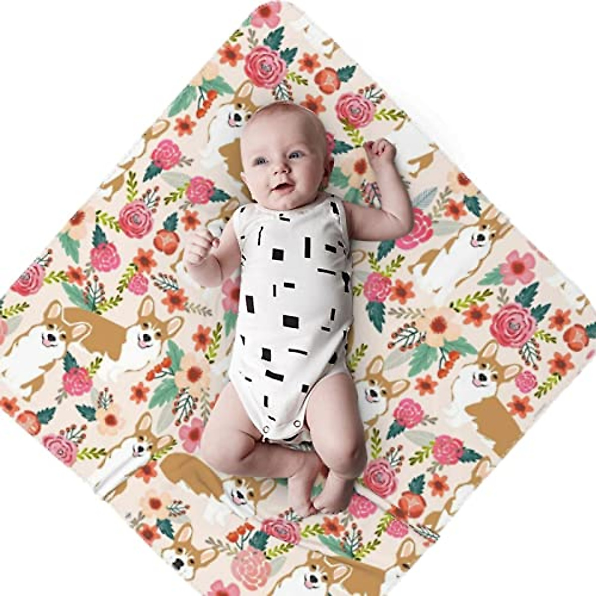 Corgi Baby Stuff Swaddle Blanket Corgi Gifts for Corgi Lovers Soft Newborn Wrap Baby Swaddling Blanket Cover Baby Throw Receiving Blankets Silky Breathable Stretchy Gifts for Boys Girls Infant Shower