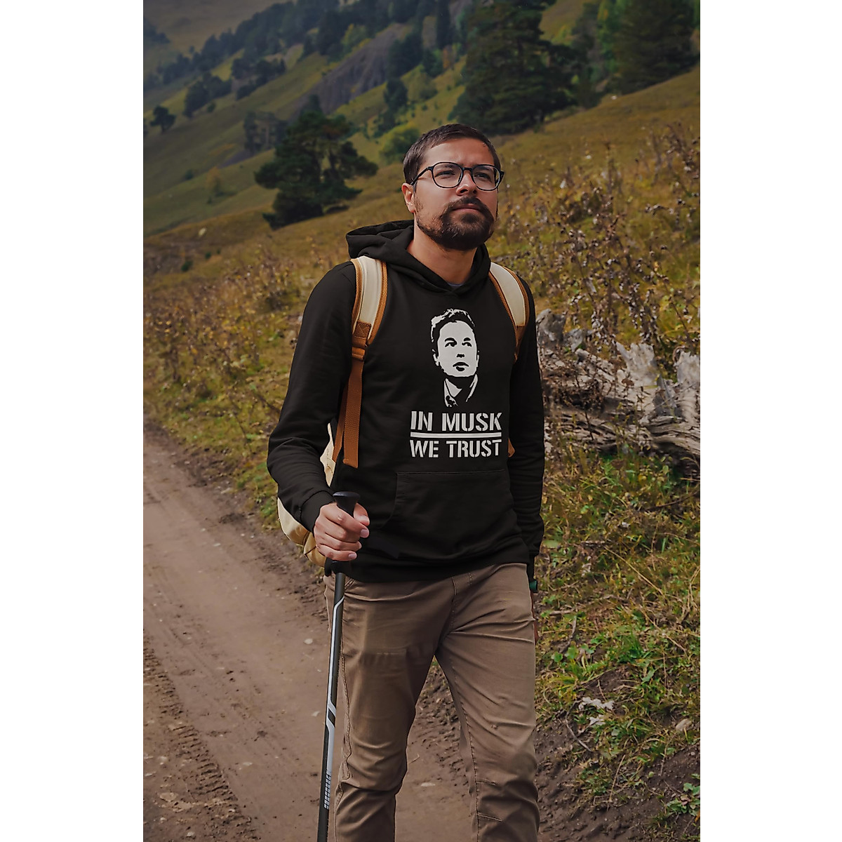 Freedomtees in Musk We Trust Elon Unisex Hoodie Sweatshirt Funny Tech Shirt Geek Nerd Gift (as1, alpha, m, regular, regular, M) Black