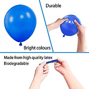 KAWKALSH 200pcs 5 Inch Dark Blue Balloons, Small Mini Latex Balloons for Party Birthday Baby Shower Anniversary Festival Arch Garland Decoration (Dark Blue)