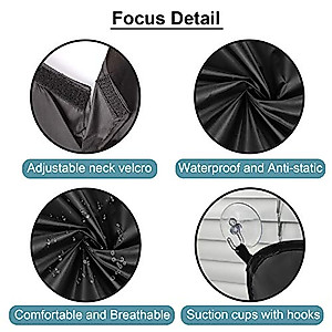 Dalabeng Beard Bib Beard Apron, Beard Hair Catcher for Men Shaving & Trimming, Non-Stick Beard Cape Grooming Cloth, Waterproof, with 2 Suction Cups, Best Gifts for Men (White)