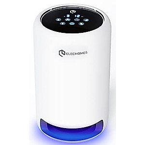Elechomes OX300 HEPA Air Purifier for Home with 4-Stage Filtration, 12H Timer, LED Display, Night Light, 100% Ozone Free, Quiet Air Cleaner for Dust, Pet Dander, White