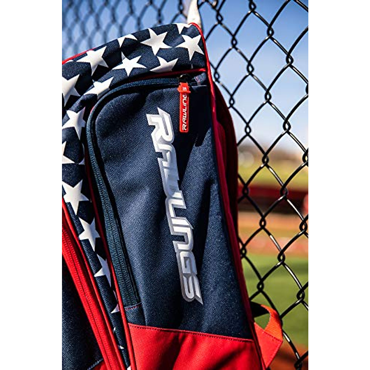 Rawlings | LEGION Backpack Equipment Bag | Baseball & Softball | Red/White/Blue