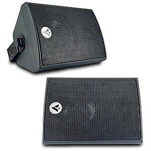 VOYZ 2-Way Wall Mounted Speakers for Indoor and Outdoor Fun - High Performance 100-Watt Loudspeakers with 4" Polypropylene Cone Woofer for Sleek Sound - Ideal Wired Speakers for Outdoor & Home Theater