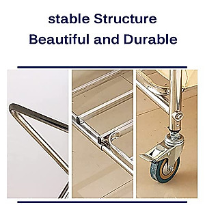 Laundry Basket Carts, Commercial Foldable Laundry Cart with Universal Wheels, Hotel/Laundry Room Sorter Cart, 60x60x89cm, More Stable and Sturdy Folding Laundry Basket-Yellow