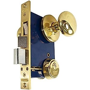 Marks 22AC LHR Double Cylinder Iron Gate Ornamental Mortise Lock Set with 2-1/2" Backset