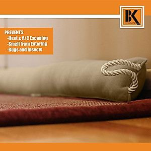 Draft Stopper - Door Draft Stopper Blocker - Under Door Weather Insulator Seal 37 inches - Sticks and Swings with The Door, Never Bend,2 Lbs Heavy and Effective Under Door Draft Stopper Energy Saver