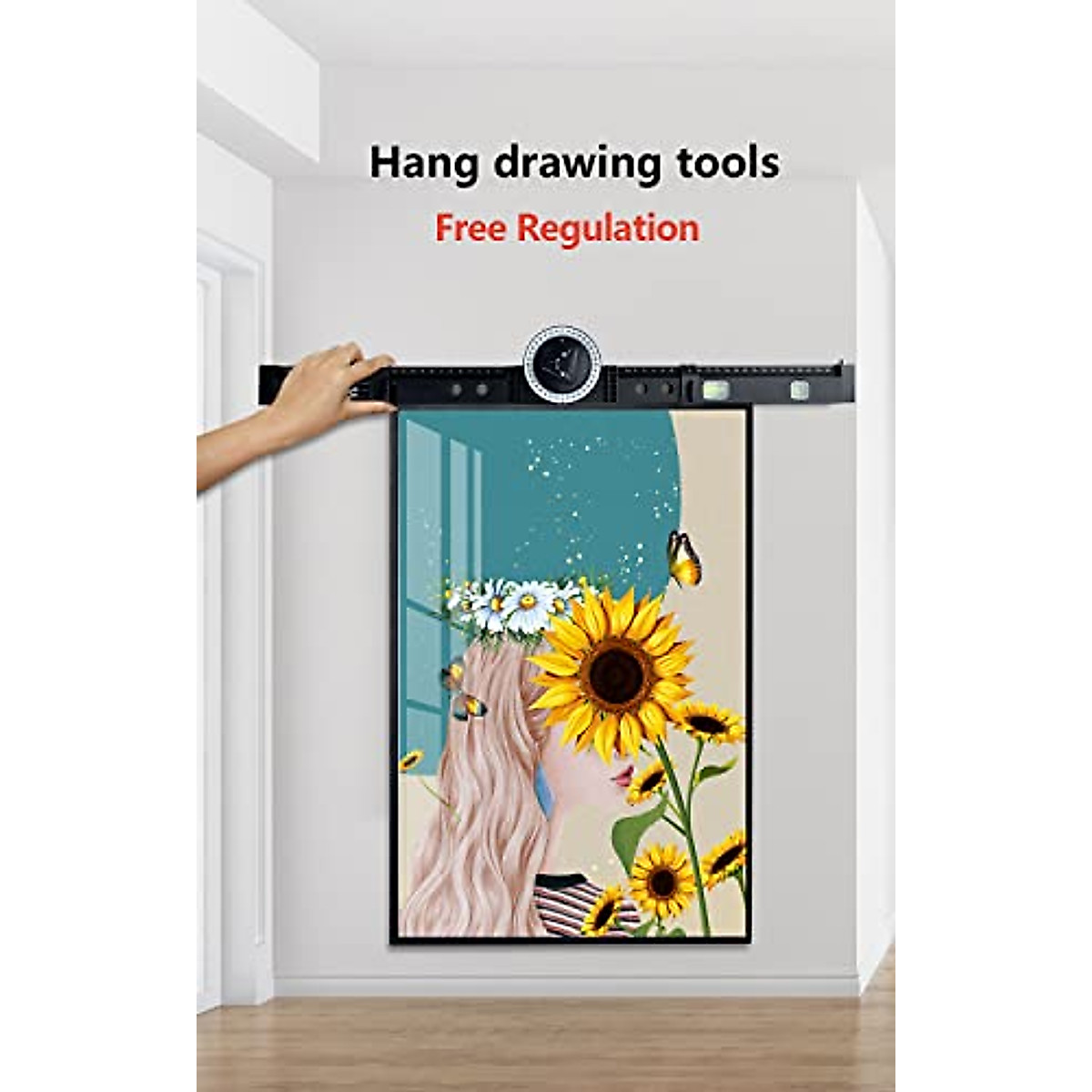 N/A Angle Finder Tool,With Level Function，Featuring Precision Laser Engraved Scales，14-Inch Miter Saw Protractor,Applicable To All Building Trades