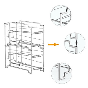 Soda Can Organizer for Refrigerator Stackable Beverage Can Dispenser Can Organizer for Pantry Can Holder Kitchen Cabinet Countertop 2 Pack