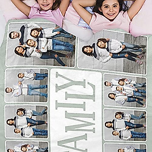 Sycamo Custom Blanket with Photos Personalized Blankets Customized Blankets with Photos Gifts for Family Dad Mom Son Daughter Photo Blanket Gifts