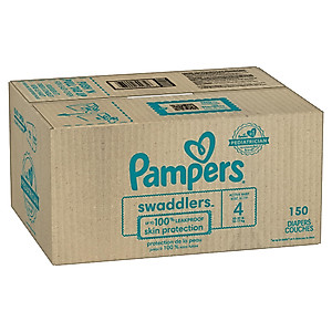Diapers Size 4, 150 Count - Pampers Swaddlers Disposable Baby Diapers (Packaging & Prints May Vary)