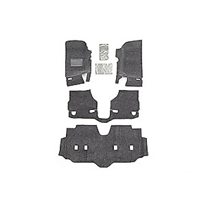 Bedrug - Jeep Liners | 2007 - 2018 Jeep Wrangler JK UNLTD 4 Door, Front Floor Liners (Includes Heat Shields) | Grey - 4 pc. | BRJK07F4