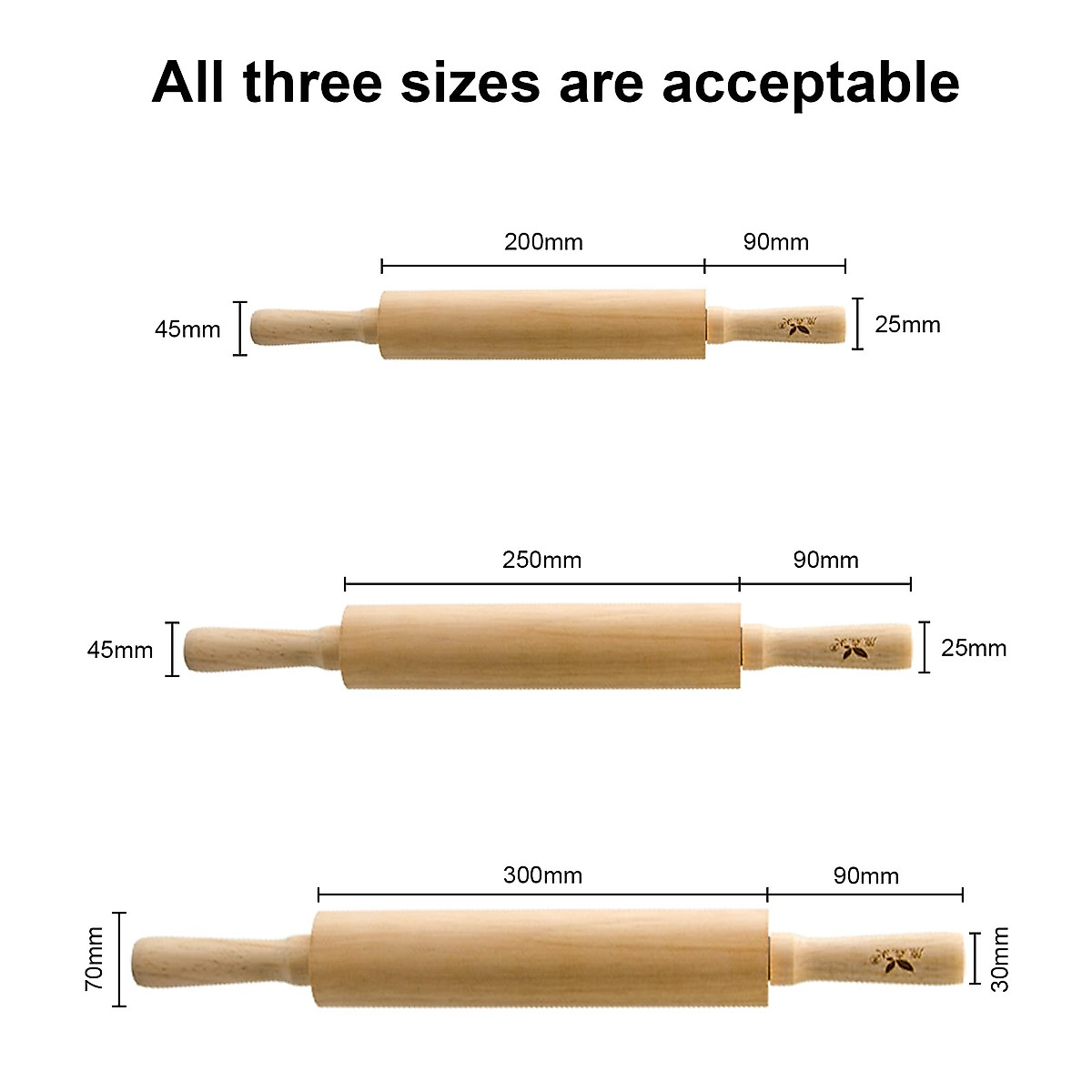 5 Pack Rolling Pin Holder with No-punch screw holder Rolling Pin Display Rack Rolling Pin Storage Organizers Rolling Pin Wall mount Hooks - No Rolling Pin