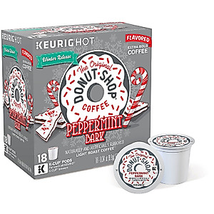 ArtMuseKitsMikash The Original Donut Shop Peppermint Bark Flavored Coffee - 18 K-Cups (1 Box)