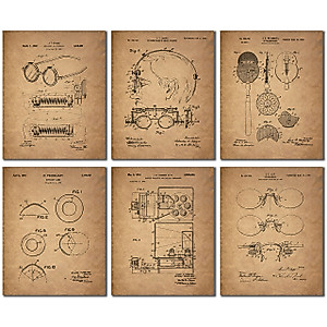 Optometrist Patent Wall Art Prints - Set Of 6 Eye Doctor Vintage Photos