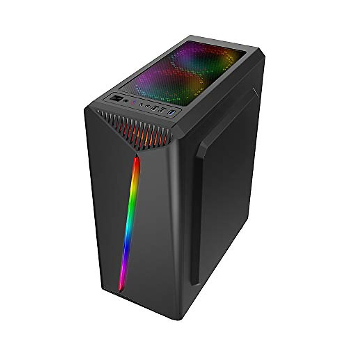 Bgears b-Vigor RGB Mid Tower with Front RGB Light and Side Tempered Glass (Fan Sold Separately))