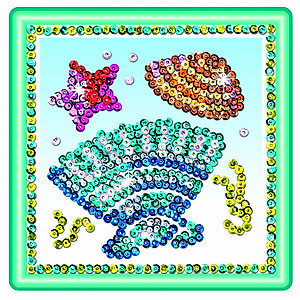 Sequin Art Seasons, Summer Scene, Sparkling Arts and Crafts Picture Kit, Creative Crafts