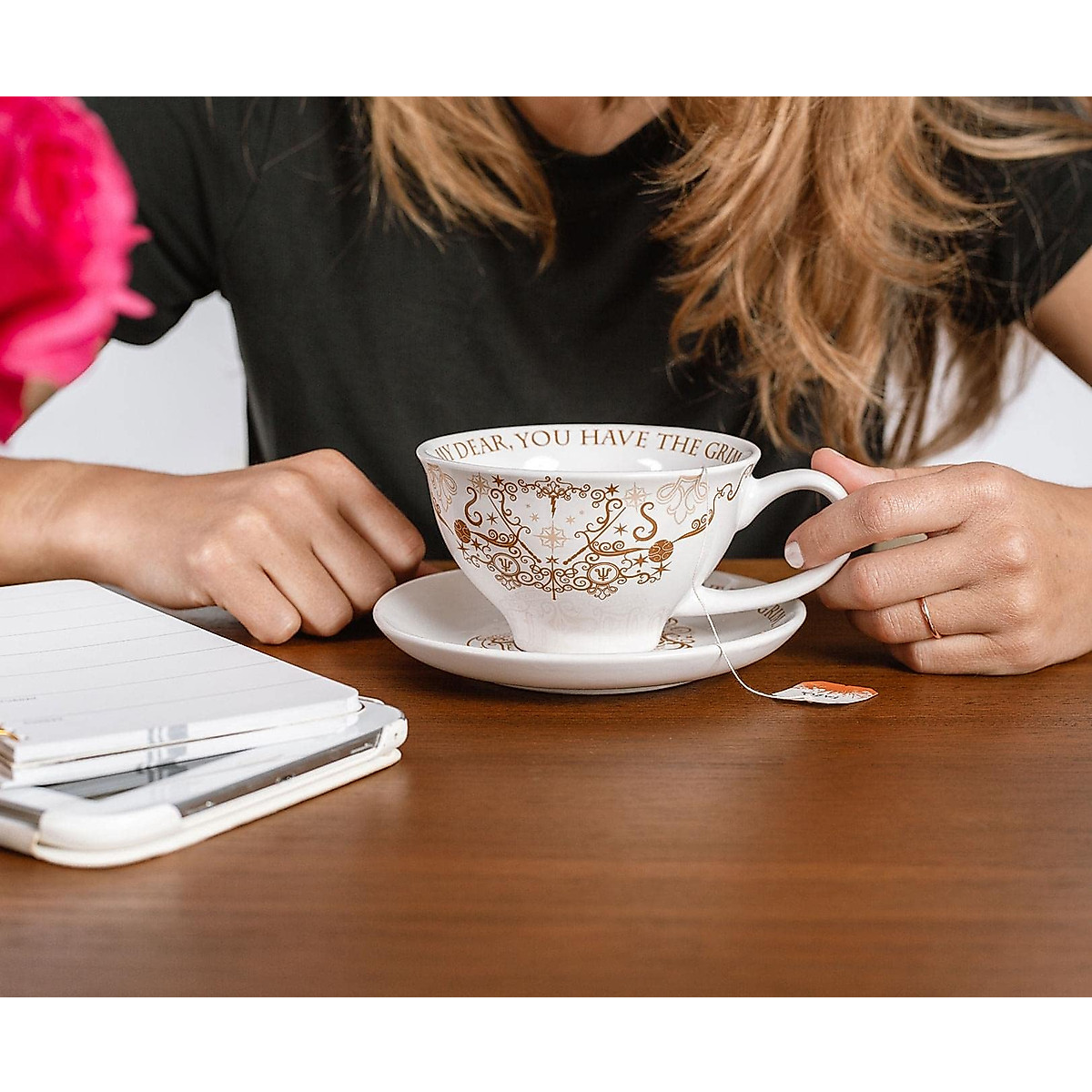 Harry Potter Grim 12-Ounce Ceramic Teacup and Saucer Set