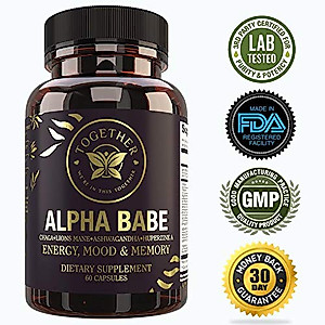 Alpha Babe | Nootropic Supplement | Memory Mood Energy | Nootropics Lions Mane Chaga Ashwagandha