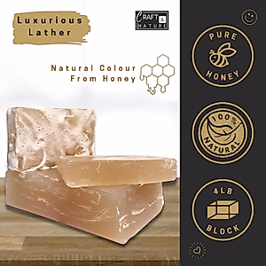 Craft & Nature 4 LB All Natural Unscented Honey Moisturizing Glycerin Melt And Pour Soap Base for Soap Making