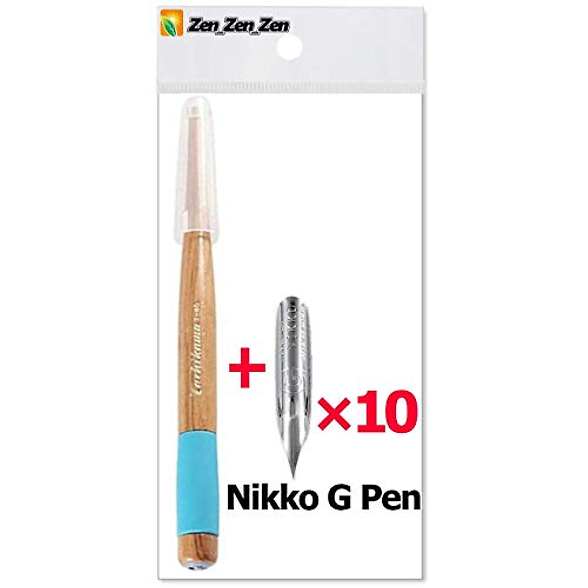 Tachikawa Pen Nib Holder(T-40) + Nikko G Pen Nib Pack of 10(NG-10),and Anti Rust Paper included