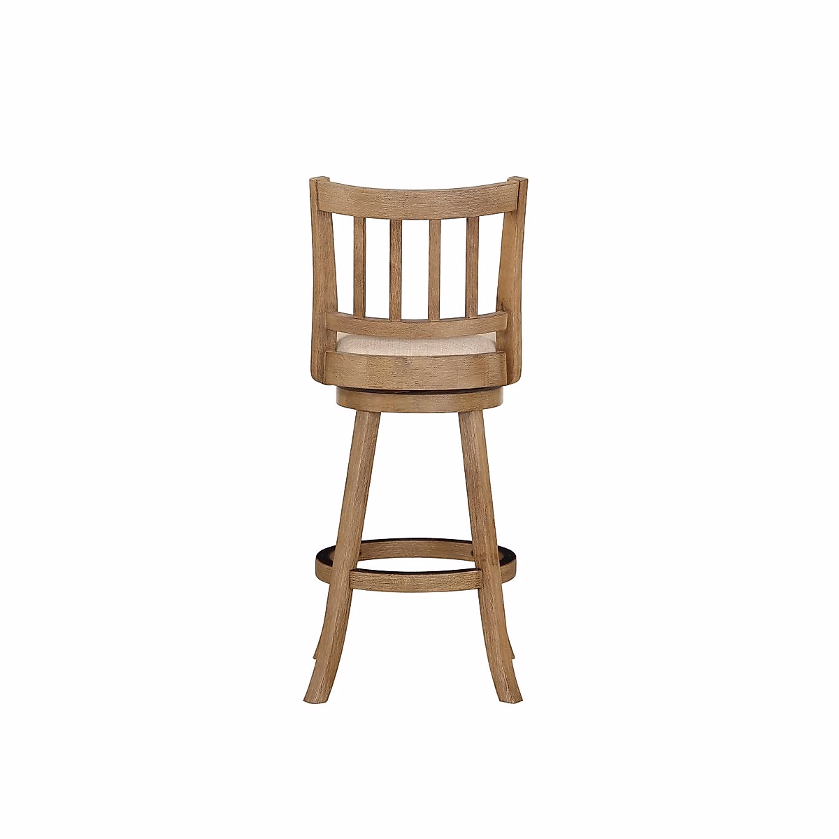 Boraam Sheldon Bar Height Stool, 1 Pack, 29-Inch, 1-Pack, Driftwood Wire-Brush and Ivory