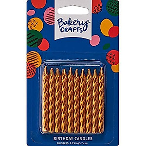20 Pkg ~ Culpitt Gold Spiral ~ Cake Decorating Candles