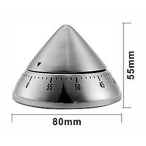 Kitchen Mechanical Timer ,Longben Stainless Steel Metal Mechanical Visual Countdown Cooking Timer with Loud Alarm for Kids Cooking Tools