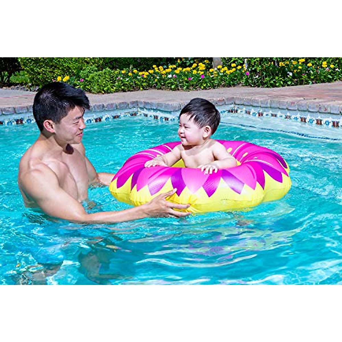 Poolmaster Flower Swimming Pool Baby Float Rider, Yellow