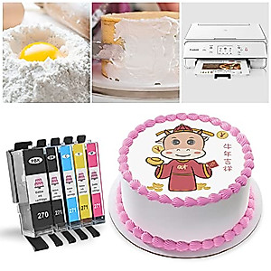 YOUTOOK Compatible for PGI-270 CLI-271 PGI-270XL CLI-271XL Ink Cartridges, C A K E Maker C A K E Printer Work with PIXMA MG5720 MG5721 MG5722 MG6820 MG6821 MG6822 MG7720 (5-Pack Included)