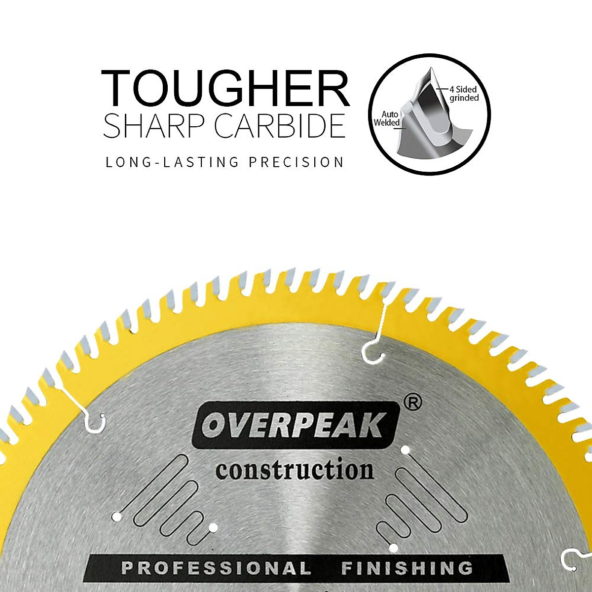 Overpeak 10-Inch Table Saw Blade ATB Ultra Fine Finishing 90 Teeth Wood Cutting Circular Saw Blades