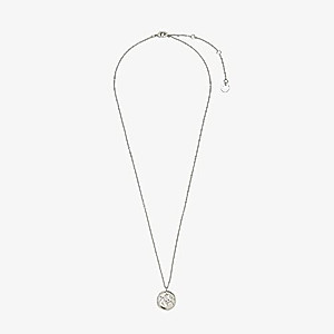 Pura Vida 18" Silver Crystal Mountain Coin Necklace - Handmade Statement Necklace with Czech Crystal - Silver Necklace for Women, Long Necklaces for Teen Girls, Boho Jewelry for Women - 3" Extender