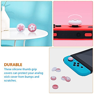 Gatuida 20pcs Plum Blossom Handle Cap Joystick Cover Thumb Stick Cap Lite Thumb Stick Cover Analog Stick Covers Joystick Grip Cap Plum Protective Cap Keycap Rocker Cover