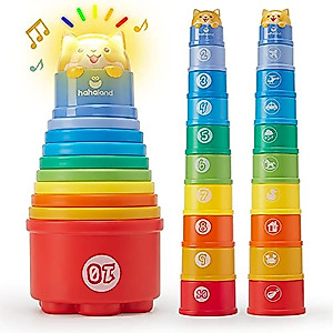 Stacking Toys for Toddlers 1-3 - Stacking Cups - Montessori Toys Baby Toys for 1 Year Old Toys for Boys Girls Toddler Toys Age 1-2 Numbers Shapes Patterns Learning Toys One Year Old Boy Birthday Gift