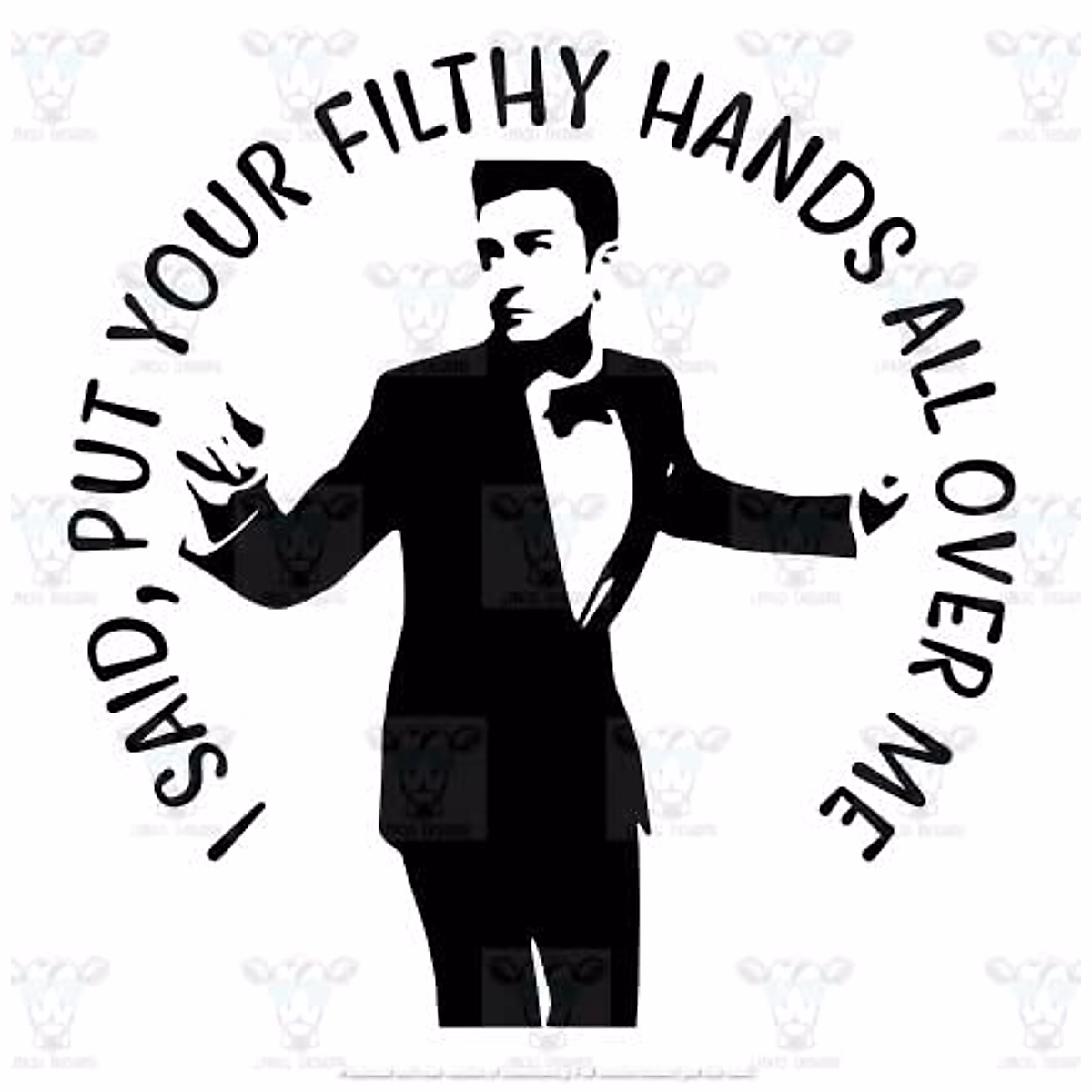 Justin Put Your Filthy Hands on ME, Timblerlake Kitchen Towel Gift, JT Christmas Towel Gift, N Sync Kitchen Towel, Boy Band Gift