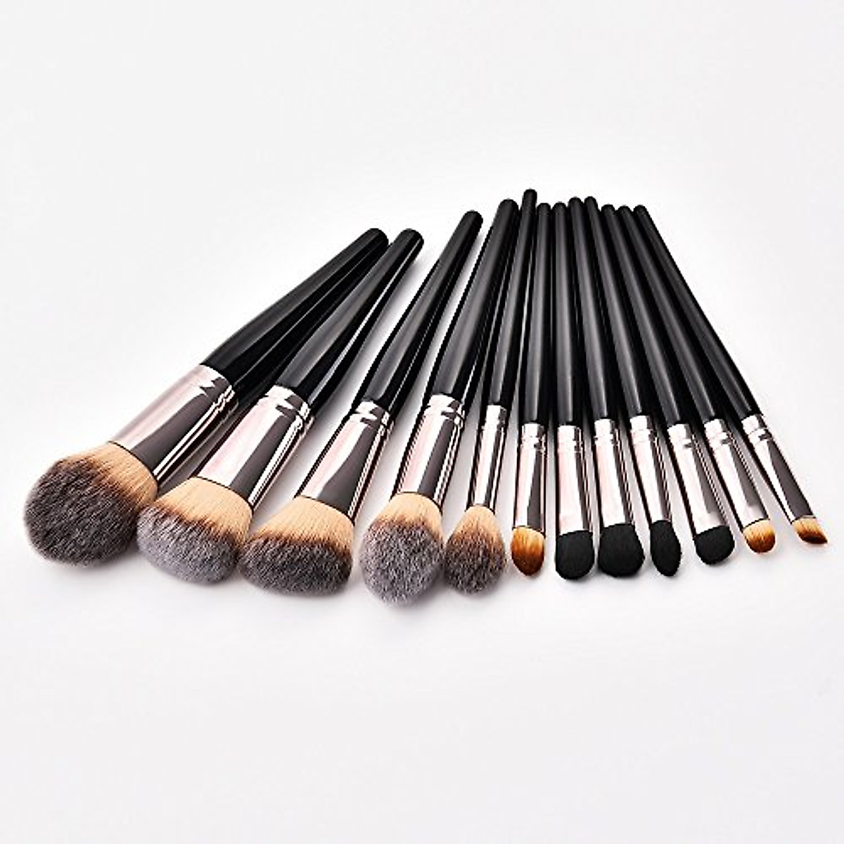 12PCS Wooden Foundation Cosmetic Eyebrow Eyeshadow Brush Makeup Brush Sets