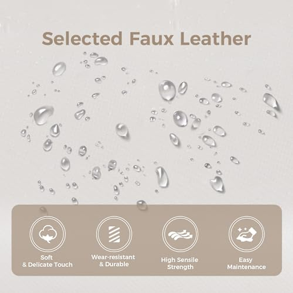 MAISON ARTS White & Gold Bar Stools Set of 4 Counter Height 24 Inches Saddle Stools for Kitchen Counter Backless Modern Gold Barstools Upholstered Faux Leather Stools Farmhouse Island Chairs