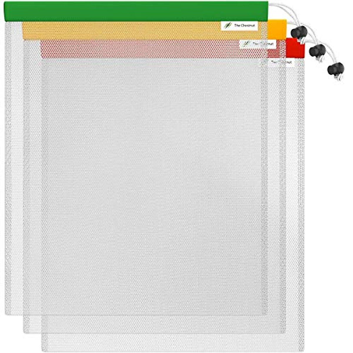 Mesh Laundry Bag for Delicates- 3 Pack 12”x10” Mesh Bag - Reusable Produce Bags - Small Nylon Mesh Laundry Bag for Vegetables, Garments, Grocery - Wash Organizer Bag for Washing Machine