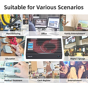 MeLE PCG35 Fanless Mini PC Windows 11 Pro J4125 8GB 128GB Small Desktop Micro Computers Dual HDMI, VGA Three Screen Support Gigabit Ethernet WiFi PXE Auto Powe on Work on Industrial IOT Business