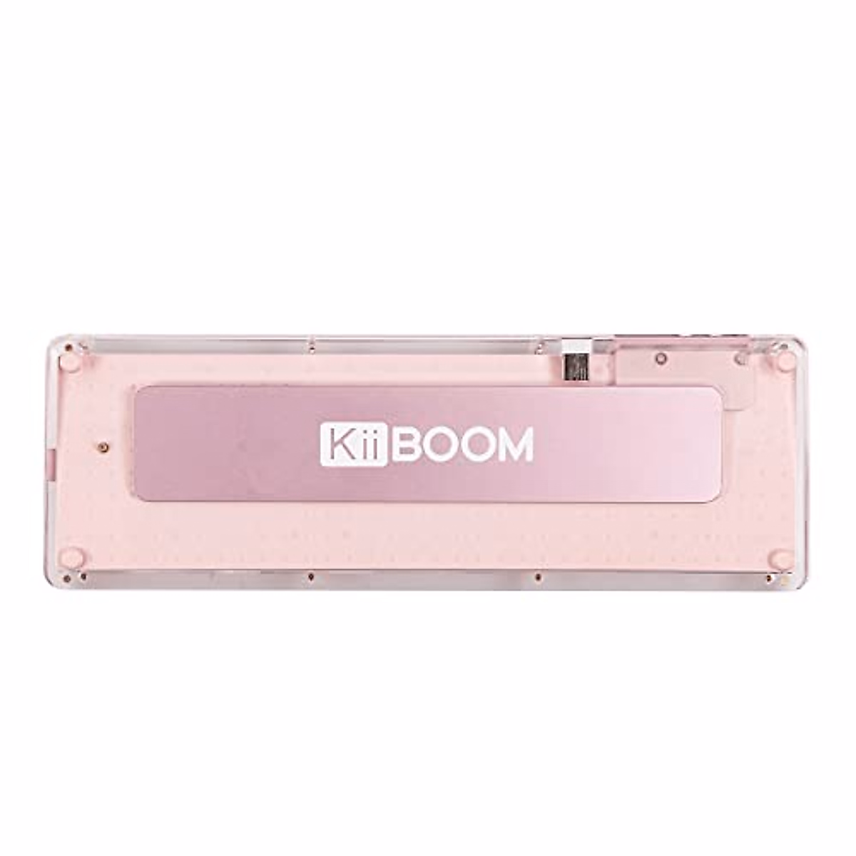 KiiBoom Phantom 68 65% Hot Swappable Crystal Gasket-Mounted Mechanical Keyboard, BT5.0/2.4GHz/USB-C Wired Wireless NKRO Gaming Keyboard with South-Facing RGB, 4000mAh Battery for Win/Mac(Pink)