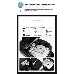 Waterproof Rolling Laptop Backpack Wheeled Carry-on Trolley Luggage,Business Travel Backpack,Multipurpose Waterproof Wheeled Backpack for Men and Women (Blue)