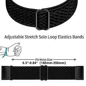 Abanen Elastic Watch Bands for Fenix 7 / Fenix 6 / Fenix 5 / epix 2, 22mm Quick Easy Fit Soft Stretchy Nylon Wristband Strap for Garmin Instinct,Fenix 6 Pro/Sapphire, Fenix 5 Plus, Quatix 6/5 (Black)