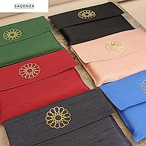 SAQENZA Muslim Prayer Rug - Prayer Mat with Travel Bag, Prayer Beads - Muslim Gifts - Ramadan Gifts for Men, Women and Kids - Islamic Gifts (Darkblue-2)