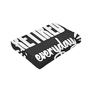 I'm-Retired-Every-Day-is-Saturday-Throw-Blanket, Warm Soft Cozy Lightweight Flannel Fleece Blankets for Bed Sofa Couch