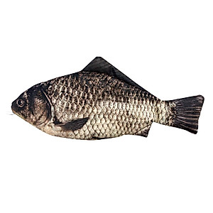 Interesting New Fish Shaped Pencil Case, 2024 Waterproof Stationery Pouch, Soft Stain-Resistant Quirky Zippered Fish Coin purse Storage bag, Lifelike Fish Pencil Pouch School Office Supplies (E)