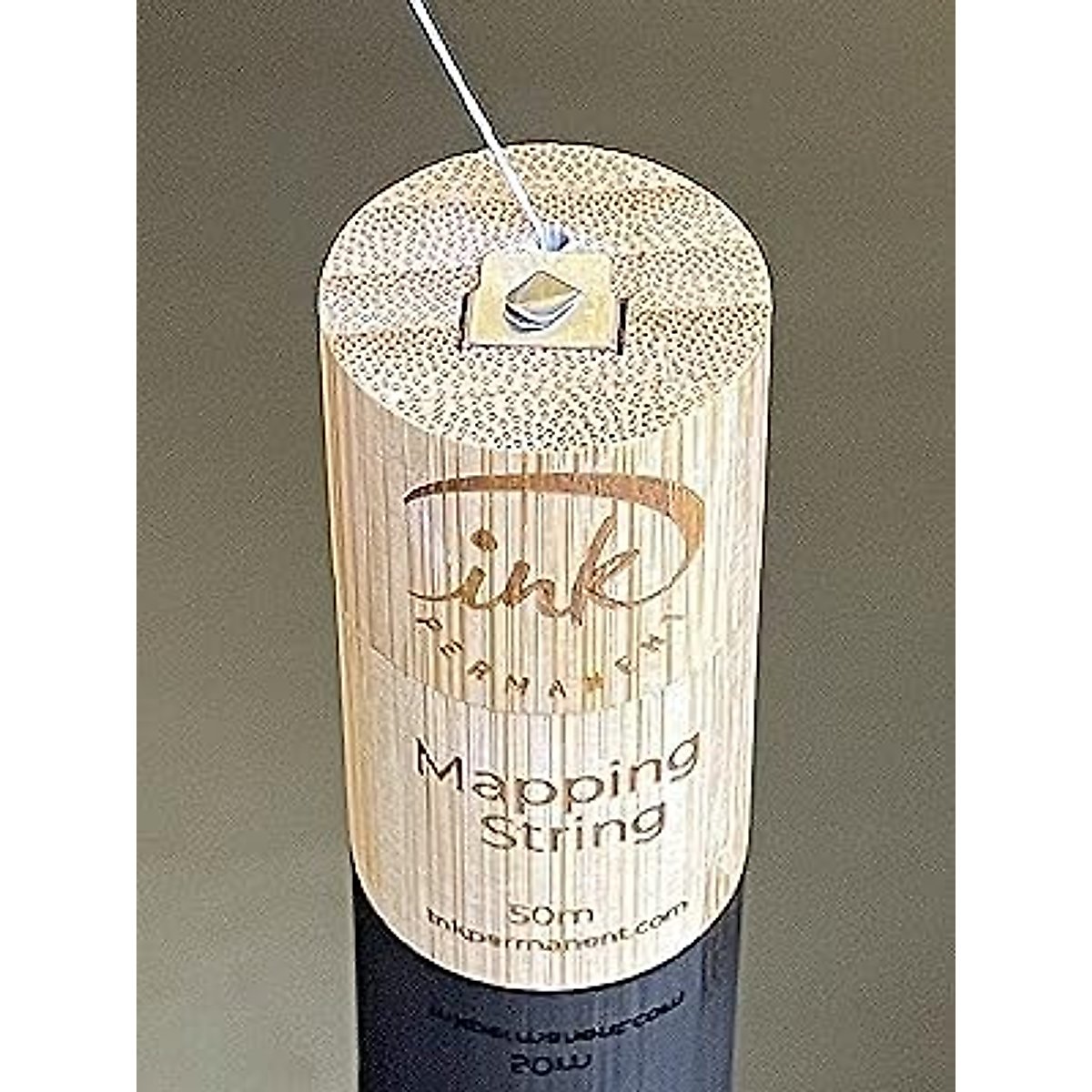 Ink Permanent [Large 50 Meters - 165 Feet] Premium White Bamboo Pre-Inked Mapping String Fine Thread Pre-Inked Microblading String for Brow Mapping for Permanent Makeup, Brow Henna, Eyebrow Mapping